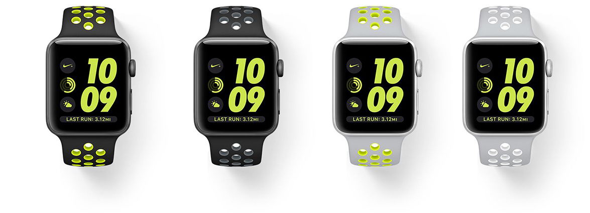 Ремешок Coteetci W12 Nike черный + желтый для Apple Watch 42/44 мм